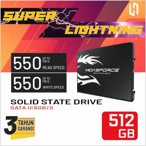 Jual SSD 512GB MIDASFORCE SUPER LIGHTNING SATA III 6GB/S - SSD 512 GB ...