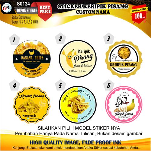 Jual Cetak Stiker label Keripik Pisang - 5 CM - Kota Depok - Depok ...