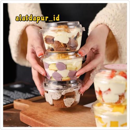 Jual 10pcs KOREAN dessert box cup kotak mika kue puding tiramisu gelato ...