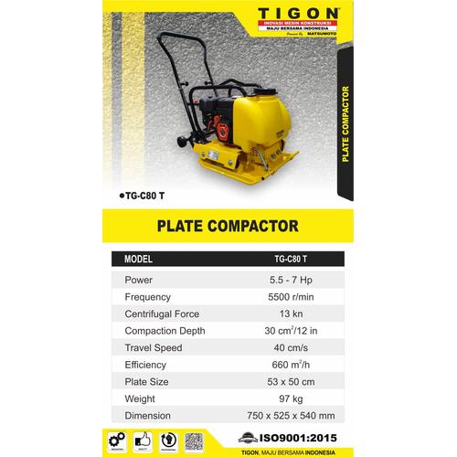 Jual Mesin Stamper Kodok Plat TG-C80T TIGON Compactor Plate Pemadat ...
