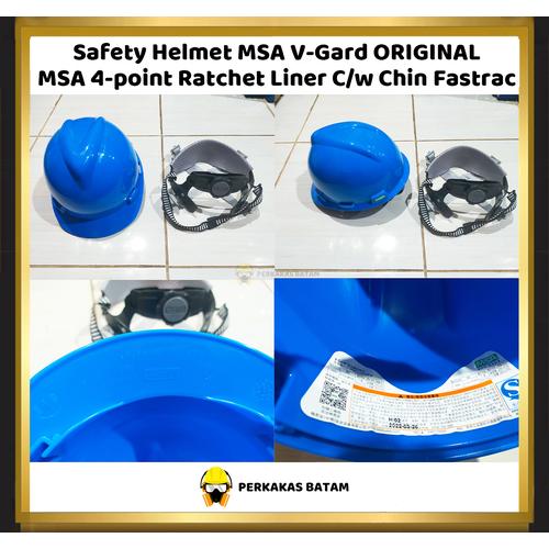 Jual HELM MSA V-GARD BIRU ORIGINAL Made in CHINA - MSA HELMET BLUE ...