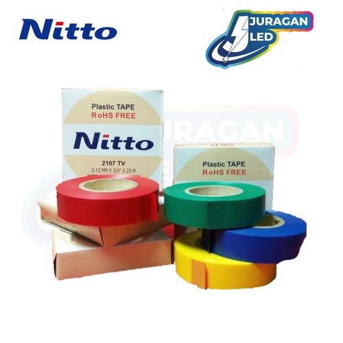 Jual ISOLASI NITTO LISTRIK ORIGINAL TAPE WARNA PVC KABEL NITO 3/4" 20m ...