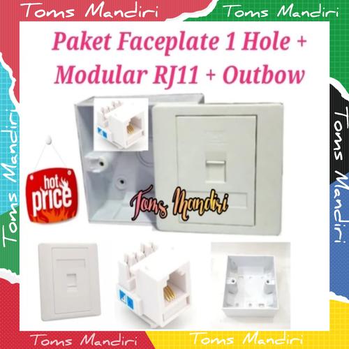 Jual Paket Faceplate 1 Hole + Modular RJ11 + Oubow - Jakarta Barat ...