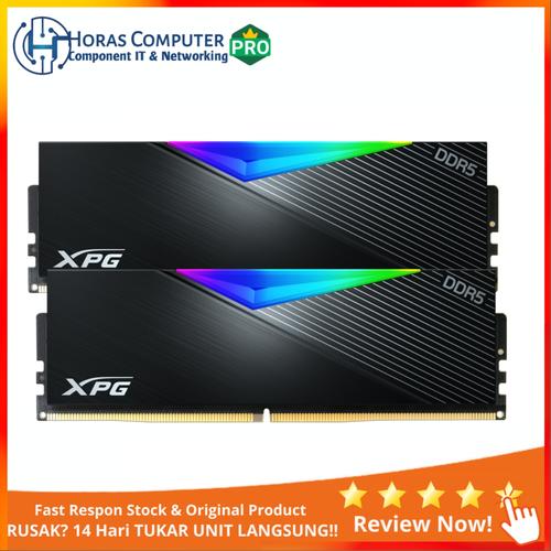 Jual ADATA XPG LANCER BLACK DUAL RGB DDR5 32GB (2x16GB) DDR5 DRAM 5200 ...