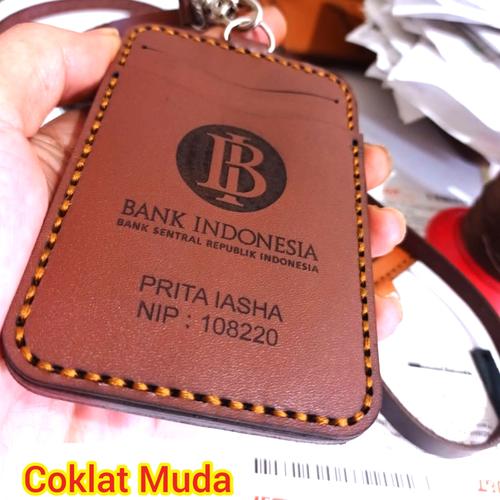 Jual Lanyard BNI - Lanyard BRI - Name tag kulit asli custom logo dan ...
