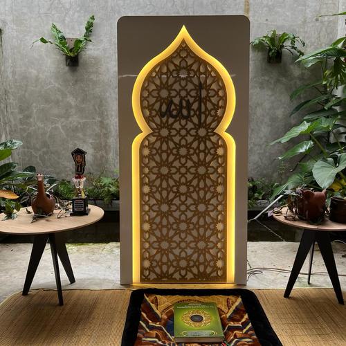 Jual Dekorasi mushola rumah/partisi mushola rumah/arah kiblat/mushola ...