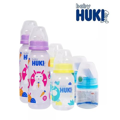 Jual HUKI Botol Dot Nipple Round Shaped PP SP Bottle - Kuning, 240ml ...