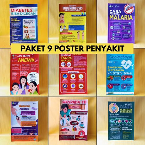 Jual Paket Poster | Paket 9 jenis Poster Penyakit | Poster Kesehatan ...