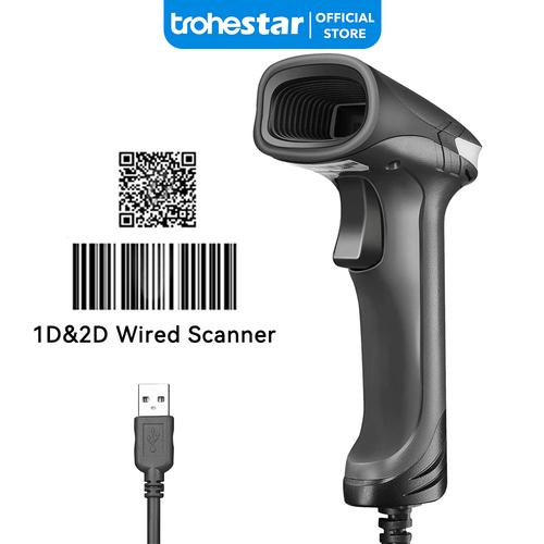 Jual Trohestar Wired Barcode Scanner Pemindai Kode Batang Berkabel 1D ...