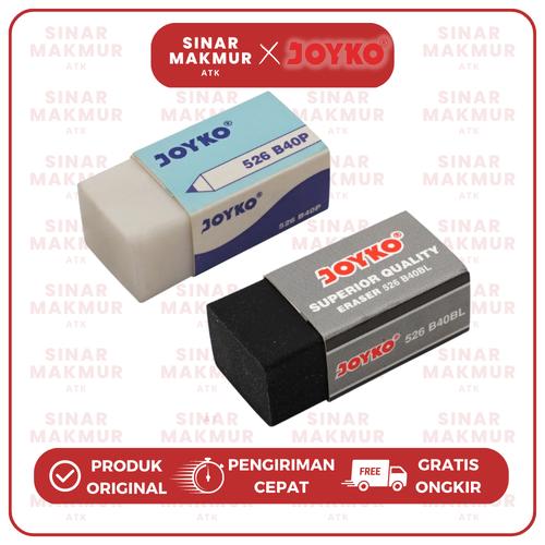 Jual Penghapus/Eraser Pensil Kecil Joyko Hitam/Putih 526-B40 (PAK ...