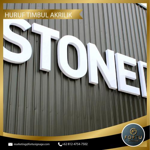 Jual Huruf Timbul Akrilik / Acrylic / Custom 3D Letter Sign Non LED ...