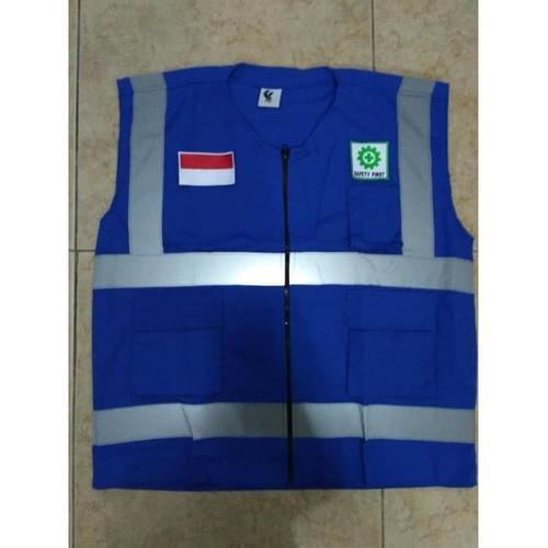 Jual Rompi Safety Bahan Drill Plus Logo K3 dan Logo Bendera / Rompi ...