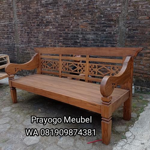 Jual kursi risban antik kuno bangku kayu jati repro bale bale minimalis ...