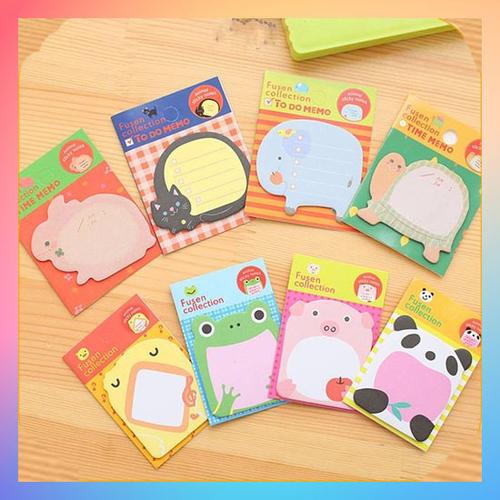 Jual Sticky Notes Motif Karakter Hewan Lucu Kertas Catatan Memo Note ...