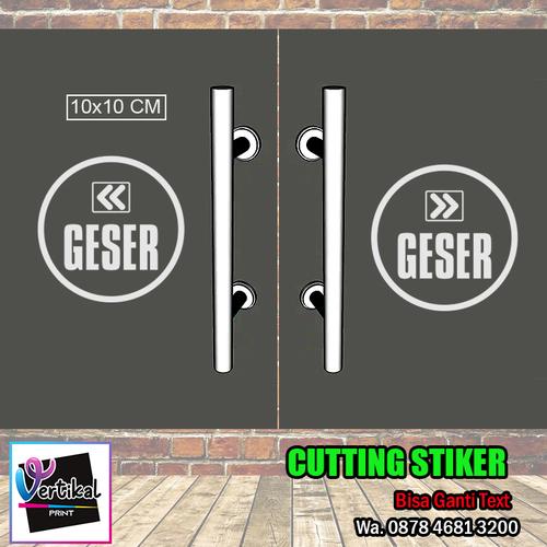 Jual Cutting Stiker Geser Kiri Kanan Push Pull Tarik Dorong Pintu ...