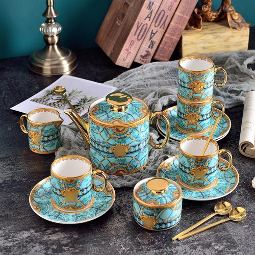 Jual Set Alat Minum Gelas Teh Brand / European Ceramic Tea Set EB Home ...