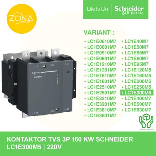 Jual KONTAKTOR CONTACTOR TVS 3P SCHNEIDER LC1E300M5 LC1E300 220V ...