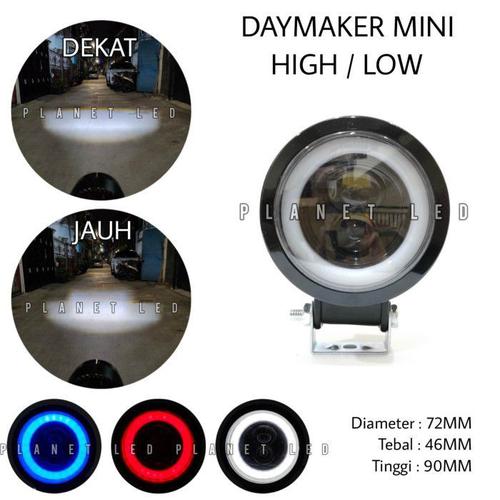 Jual DAYMAKER MINI BULAT HIGH LOW LAMPU TEMBAK SOROT LED LENSA CWL 4D ...