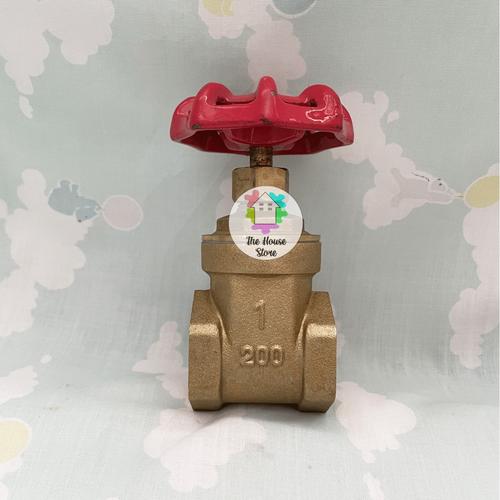 Jual DCOTA BRASS VALVE KUNINGAN GATE VALVE 1 INCH / STOP KRAN PUTAR 1 ...