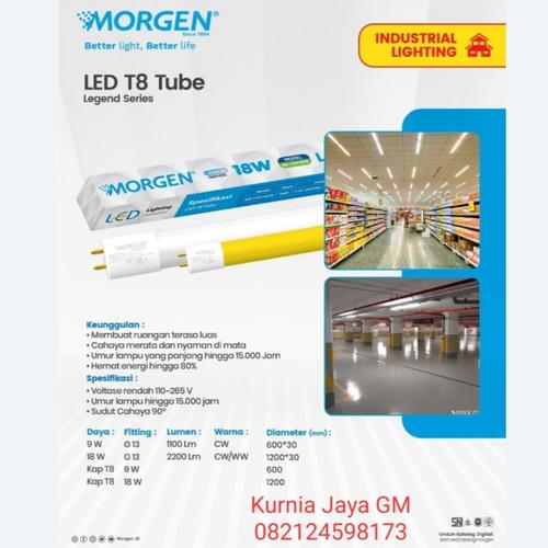 Jual MORGEN Led Tube T8 18watt 120cm Lampu Neon LED 18w 9w LEGEND ...