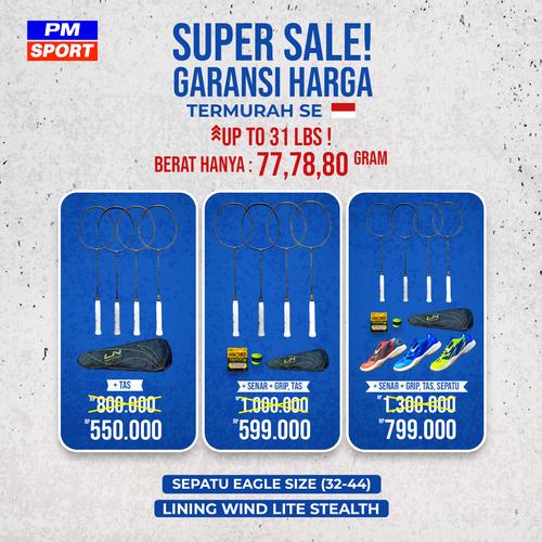 Jual Raket Badminton / Bulutangkis LiNing Windlite Stealth Wind Lite ...