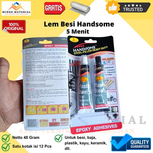 Jual Lem Besi Epoxy HANDSOME 5 Menit Sangat Kuat dan Tahan Panas - Kab ...