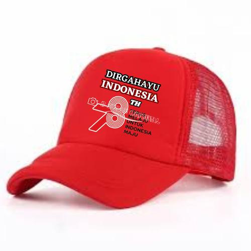 Jual Topi Jaring Jala Hat Trucker HUT RI KE 78 Kemerdekaan Indonesia ...