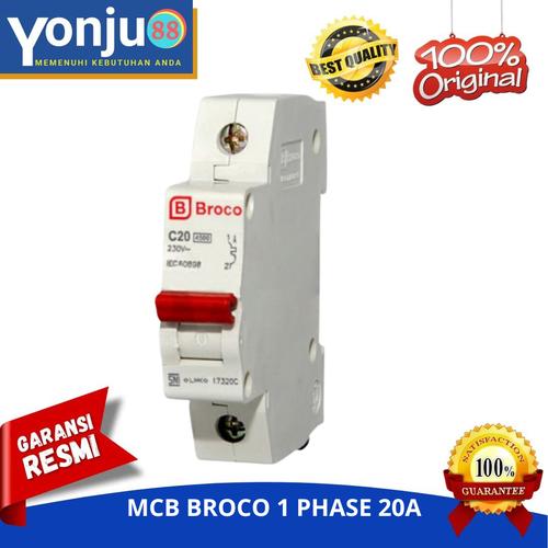 Jual MCB BROCO 1 PHASE 20A - Kota Bekasi - Yonju88 | Tokopedia