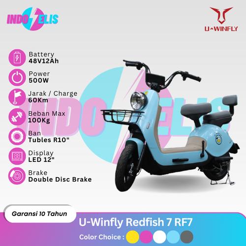 Jual Uwinfly Sepeda Listrik Redfish 7 RF7 500W 48V12Ah Garansi Resmi ...