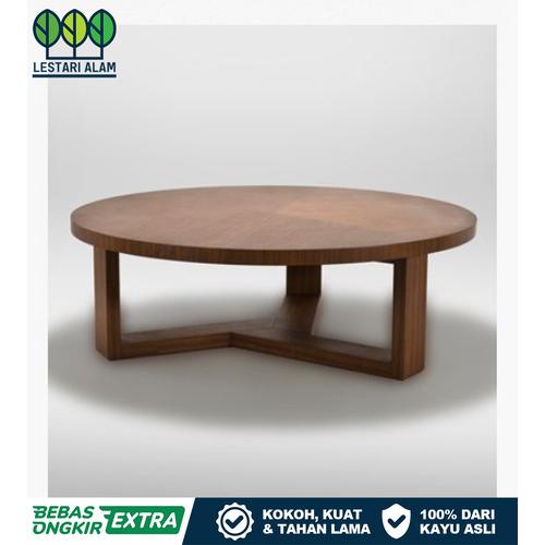 Jual Meja Bundar Besar 120 x 120 x 75 cm - Meja Makan BUlat Kayu mahoni ...