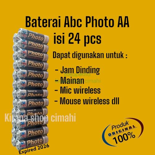 Jual batre ABC photo hitam AA isi 24 pcs /battery / batu baterai - Kab ...