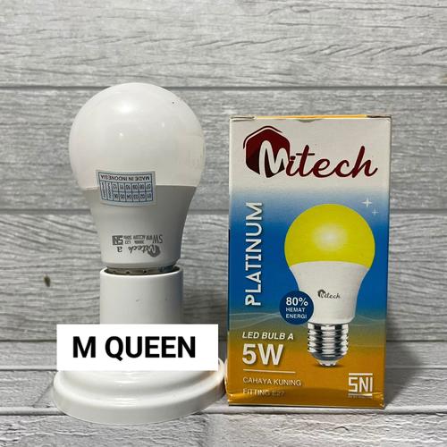 Jual MITECH PLATINUM LAMPU LED A BULB 5W 5 WATT SNI BERGARANSI - PUTIH ...