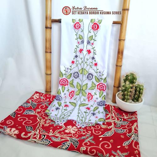 Jual Pusat Bordir Tasikmalaya - Handmade Bahan kain Set Kebaya Kusuma ...