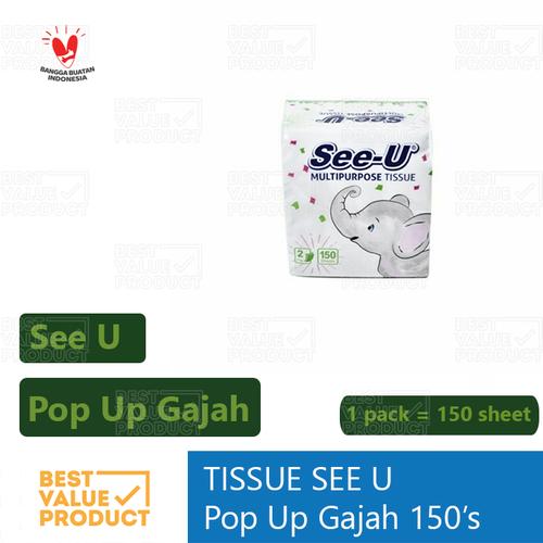Jual Tissue Multipurpose Pop-Up SEE-U 150sheet 1ply Tisu Tissu see u ...