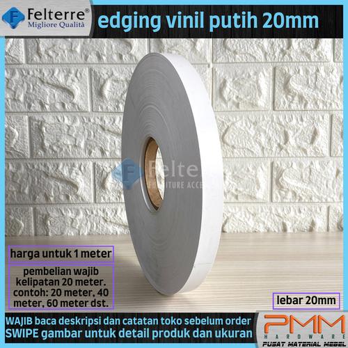 Jual EDGING VINIL PLIMIR PUTIH LEBAR 20mm - 1 meter/200mtr - Jakarta ...