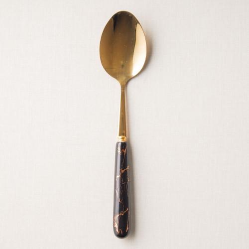 Jual Marble Streaks Black Table Spoon / Sendok Makan / Stainless Steel ...