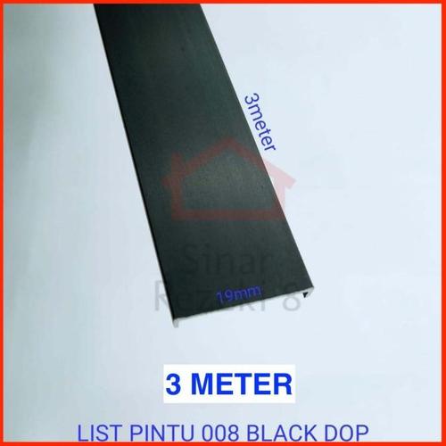 Jual Lis Pintu Aluminium Profil HITAM List Frame Handle Lemari Edging ...