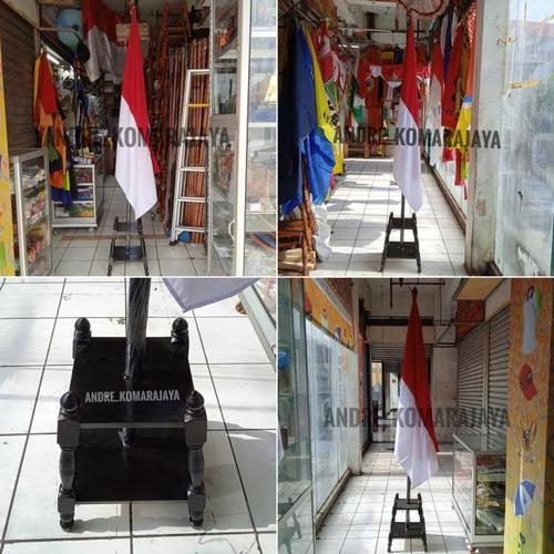 Jual Tona Tiang Bendera Ruangan Lobang 1 Dan Bendera Merah Putih Ukuran ...
