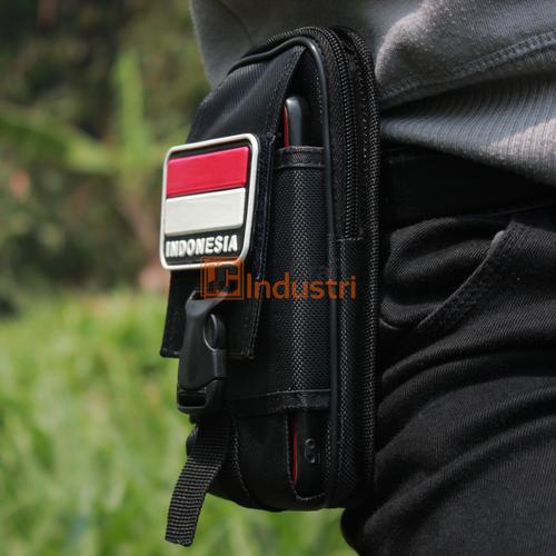 Jual Tempat HP Pinggang Kanvas Tas Dompet Handphone Dobel Slot 6,8inch ...
