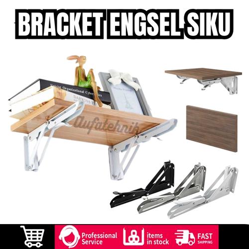 Jual Braket Siku Rak Lipat Dinding / Bracket Engsel Stainless 2 PCS ...