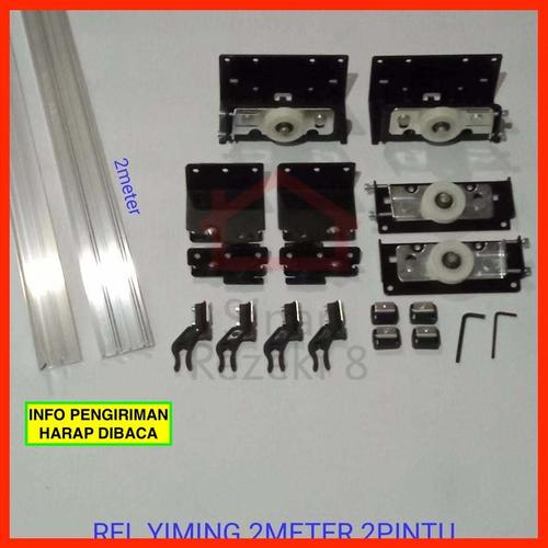 Jual SET Rel Yiming 2 Meter + Roda 3 Pintu Lemari Sliding Pakaian Geser - Kota Semarang ...