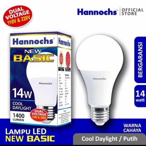 Jual LAMPU LED HANNOCHS NEW BASIC 14W 14 WATT BULB BOHLAM CAHAYA PUTIH ...