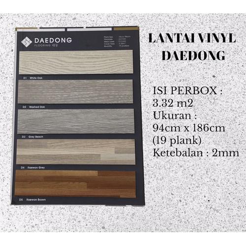 Jual LANTAI VINYL KAYU DAEDONG FLOORING PER BOX ISI 3,32 M2 - D1 WHITE ...