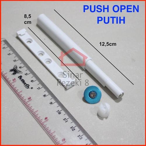 Jual Catches Bulat Plastik + Magnet Push Open Pintu Kayu Putih Lemari ...