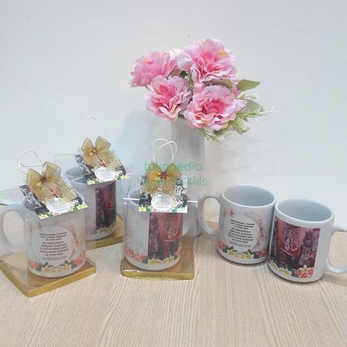 Jual souvenir mug custom/hampers mug pernikahan/mengenang 40 hari/haul ...