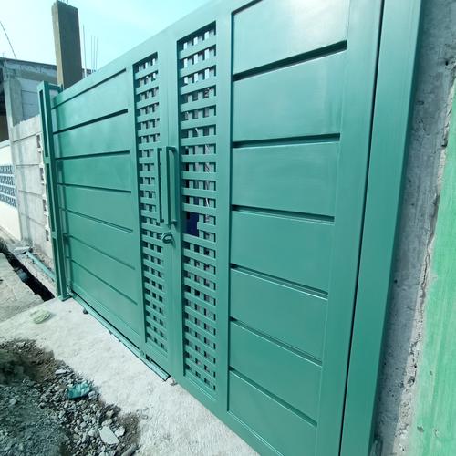 Jual pagar pintu dorong model minimalis plat eser. harga per m2 - Kota ...