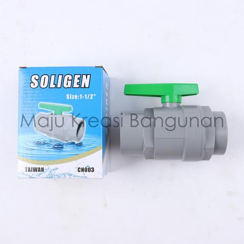 Jual Ball Valve SOLIGEN CN003 1 1/2 Inch Stop Kran PVC Inci Keran Air ...