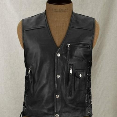 Jual rompi kulit asli pria rompi kulit pria Motor biker kulit Model ...