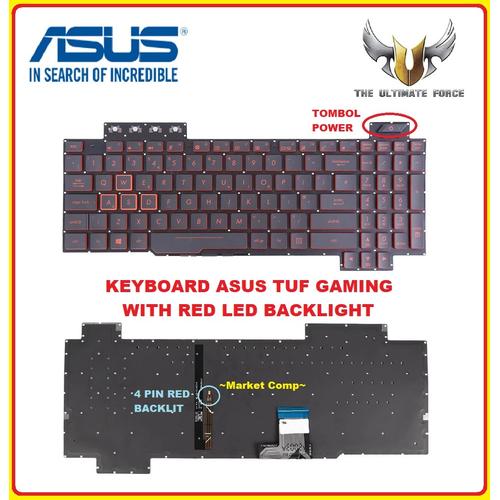 Jual Keyboard Asus FX505GE FX505DD FX505D FX505DV FX505G FX505GT TUF Gaming - Red Backlight ...