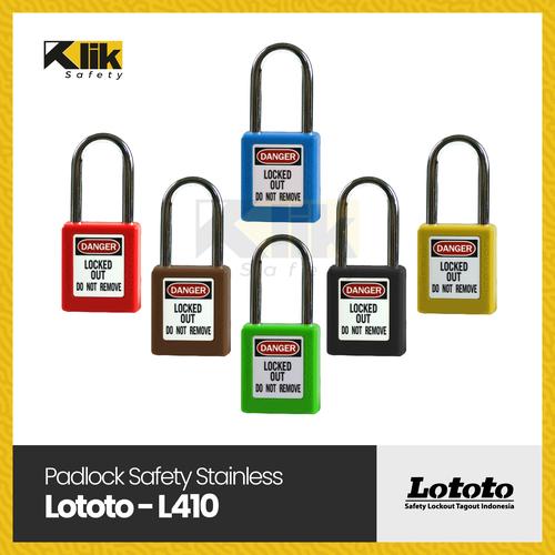 Jual Gembok Safety Lototo Padlock L410 Stainless Steel 38mm Original ...